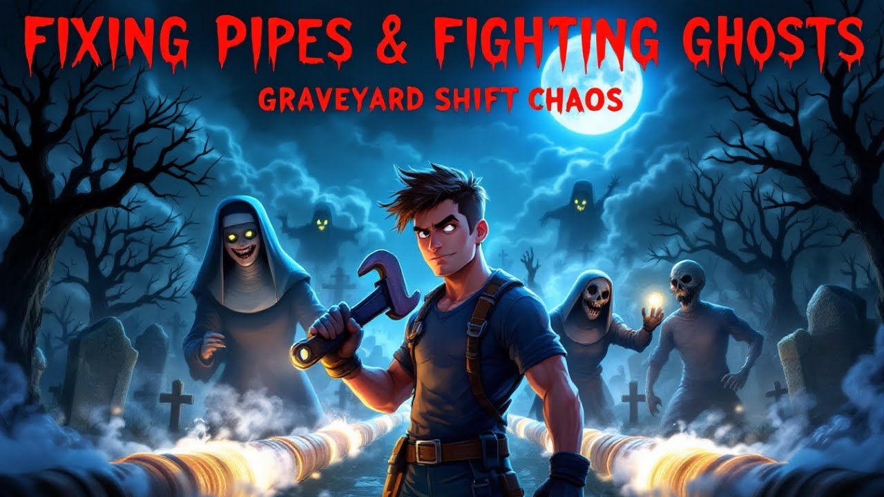 Fixing Pipes & Fighting Ghosts: Graveyard Shift Chaos 😱 - YouTube