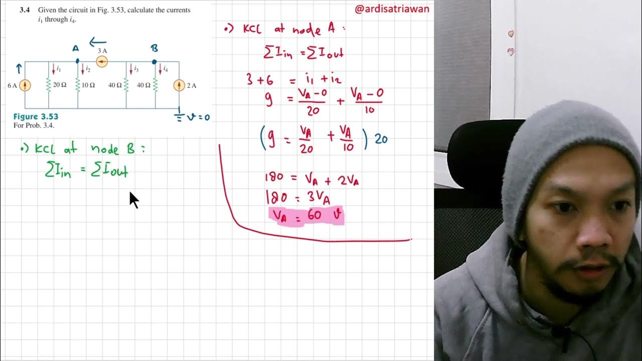 Problem 3.4 - Fundamental of Electric Circuits (Sadiku) 5th Ed - Nodal Analysis - YouTube