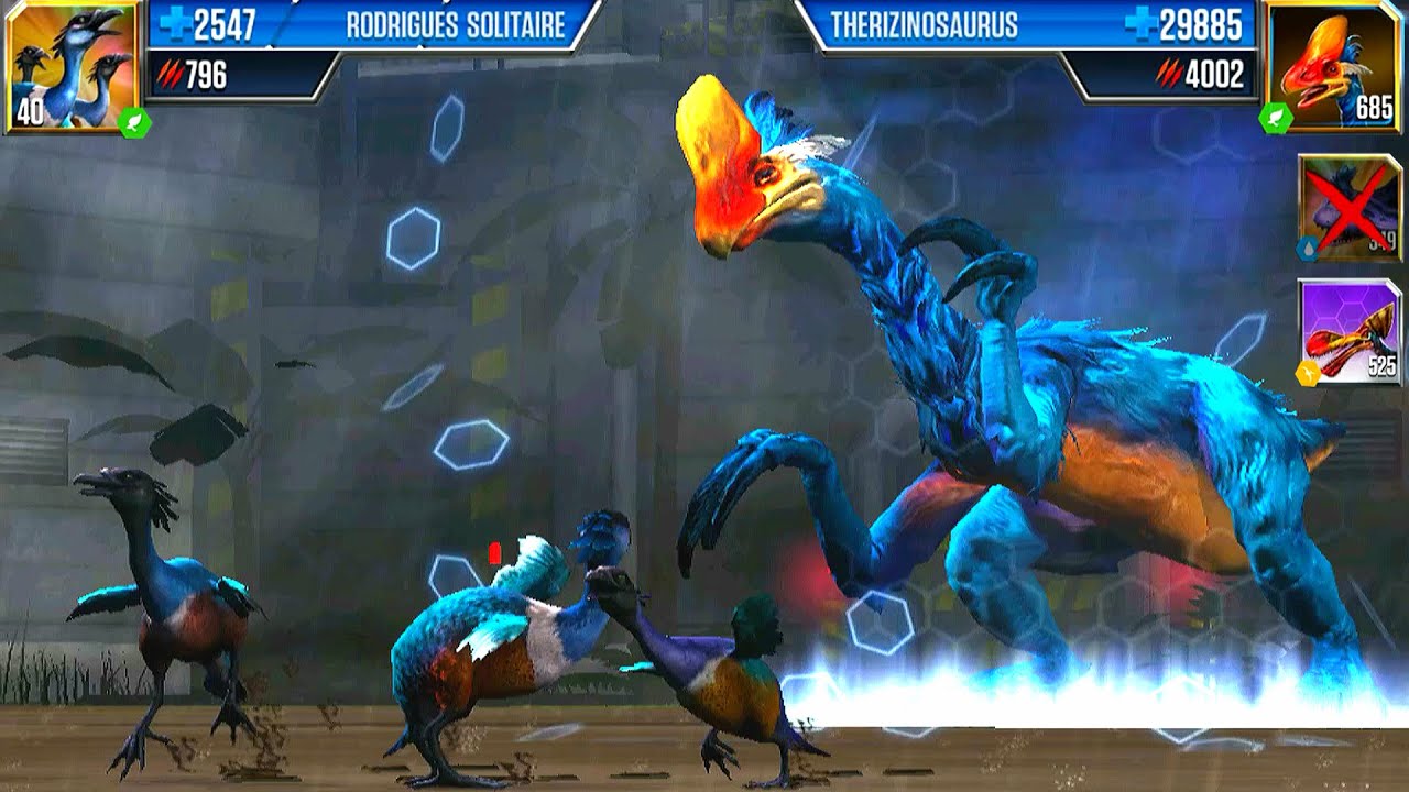 RODRIGUES SOLITAIRE DEFEAT 3 OPPONENTS | JURASSIC WORLD THE GAME - YouTube