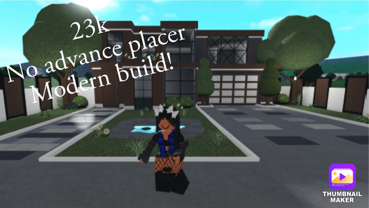 Modern Blocksburg house build | no advance placement| 23k | - YouTube