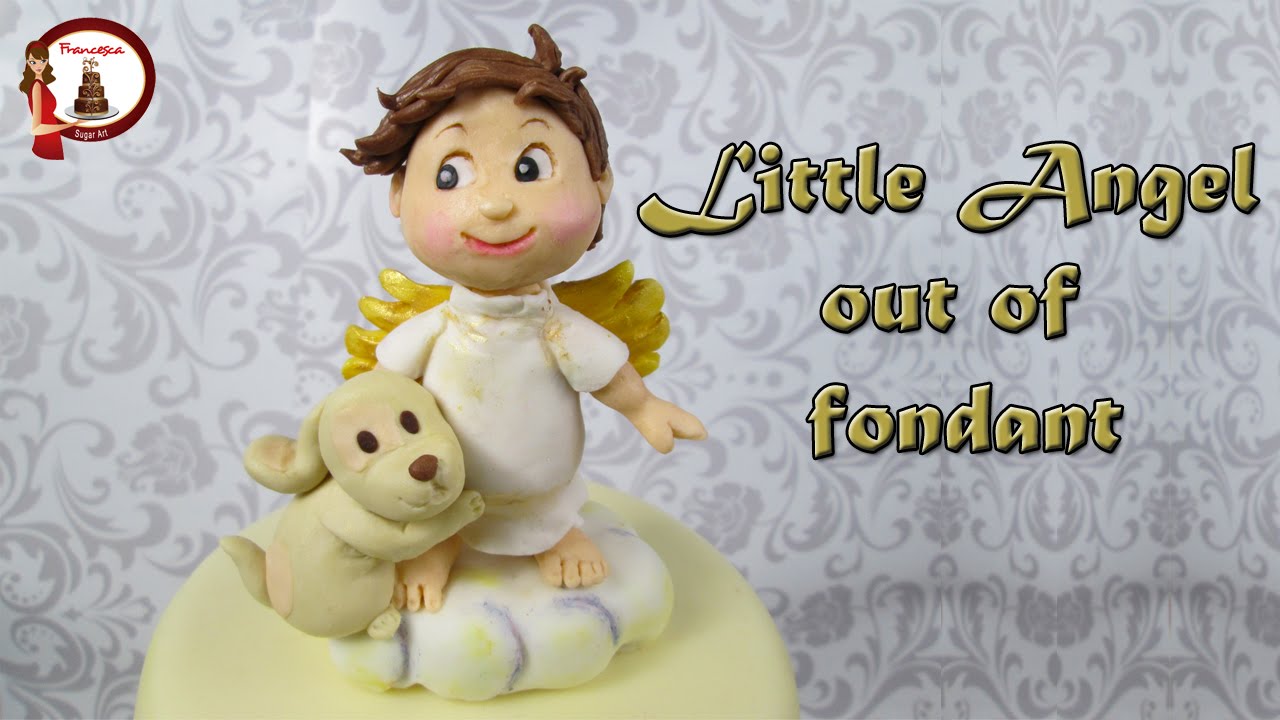 Angel out of fondant Cake Topper for First Communion or Baptism Cake ...