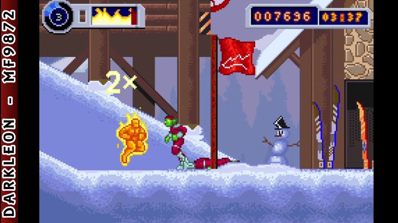 Game Boy Advance - Fantastic 4 - Flame on © 2005 Activision - Gameplay ...