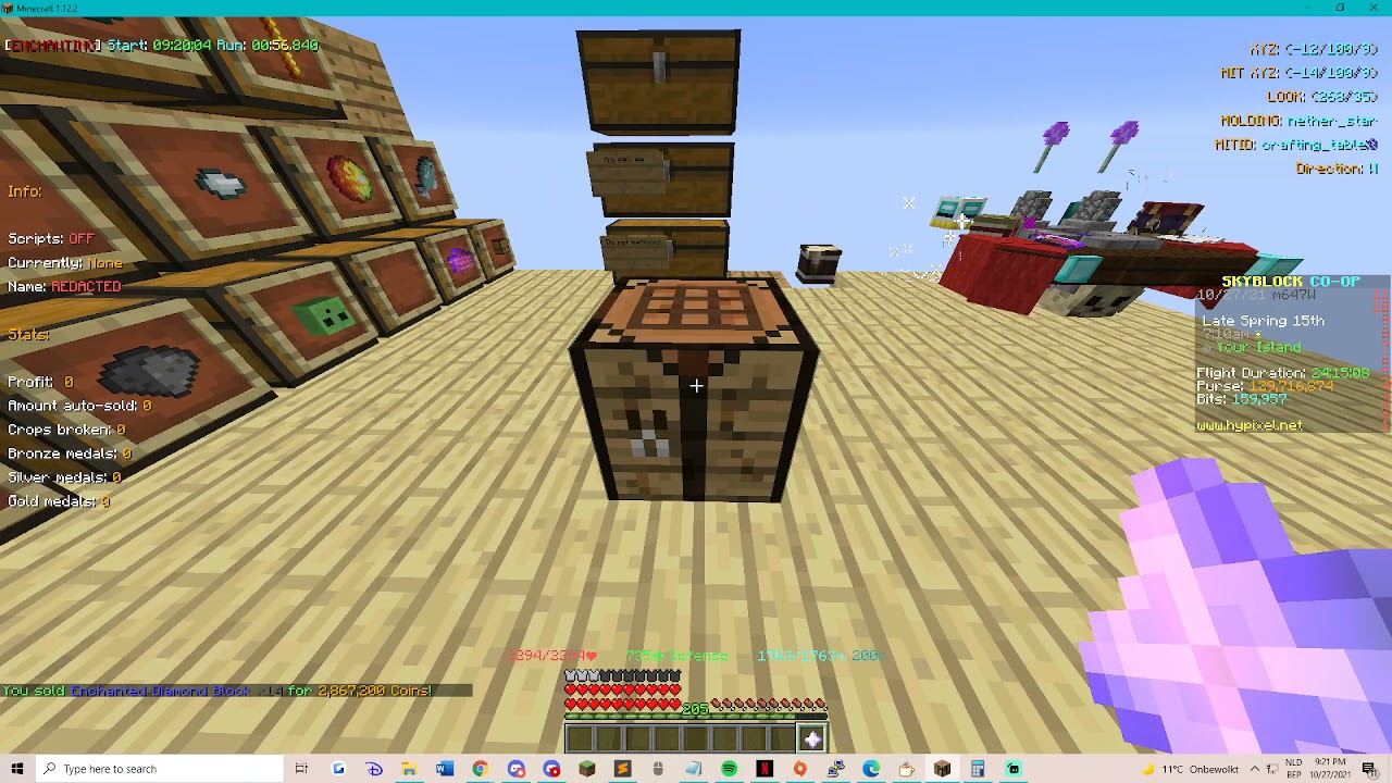 Get carpentry script for free! carpentry 50 in hypixel skyblock - YouTube