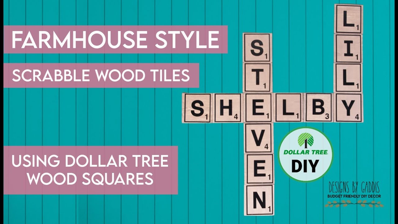 Farmhouse Decor | Scrabble Tile Wall Display | Dollar Tree DIY - YouTube