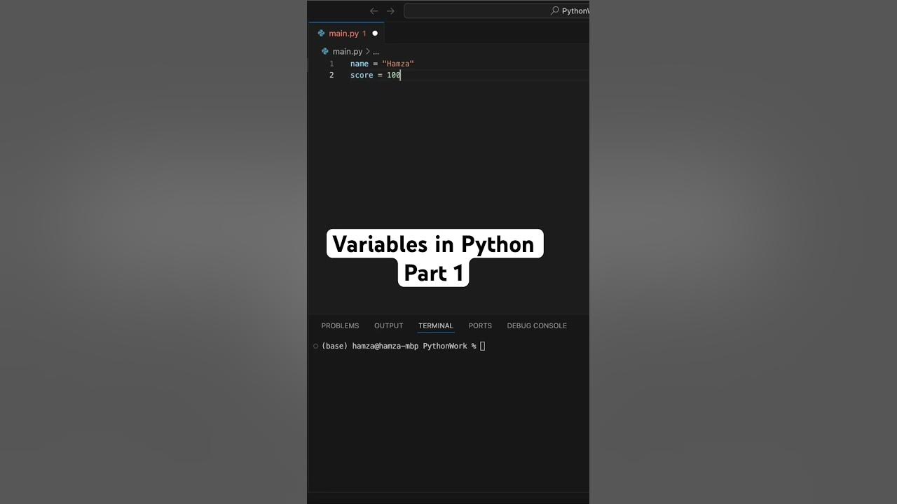 Variables In Python Part 1 Python Programming Coding Pythonprogramming Youtube