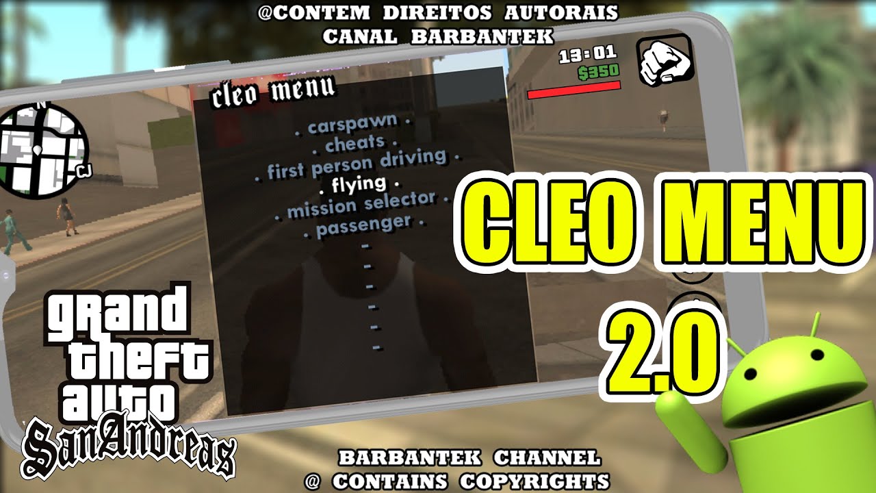 MOD MENU GTA SAN ANDREAS 2 0 ANDROID - YouTube