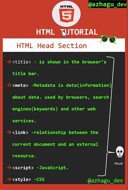 HTML head Tag in Tamil #html #html5tutorial - YouTube
