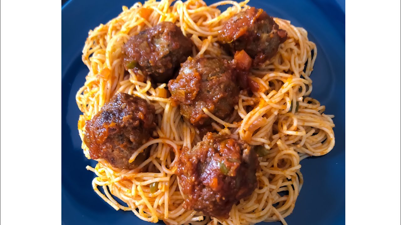 Spaghetti and meat balls recipe/Quick and easy - YouTube