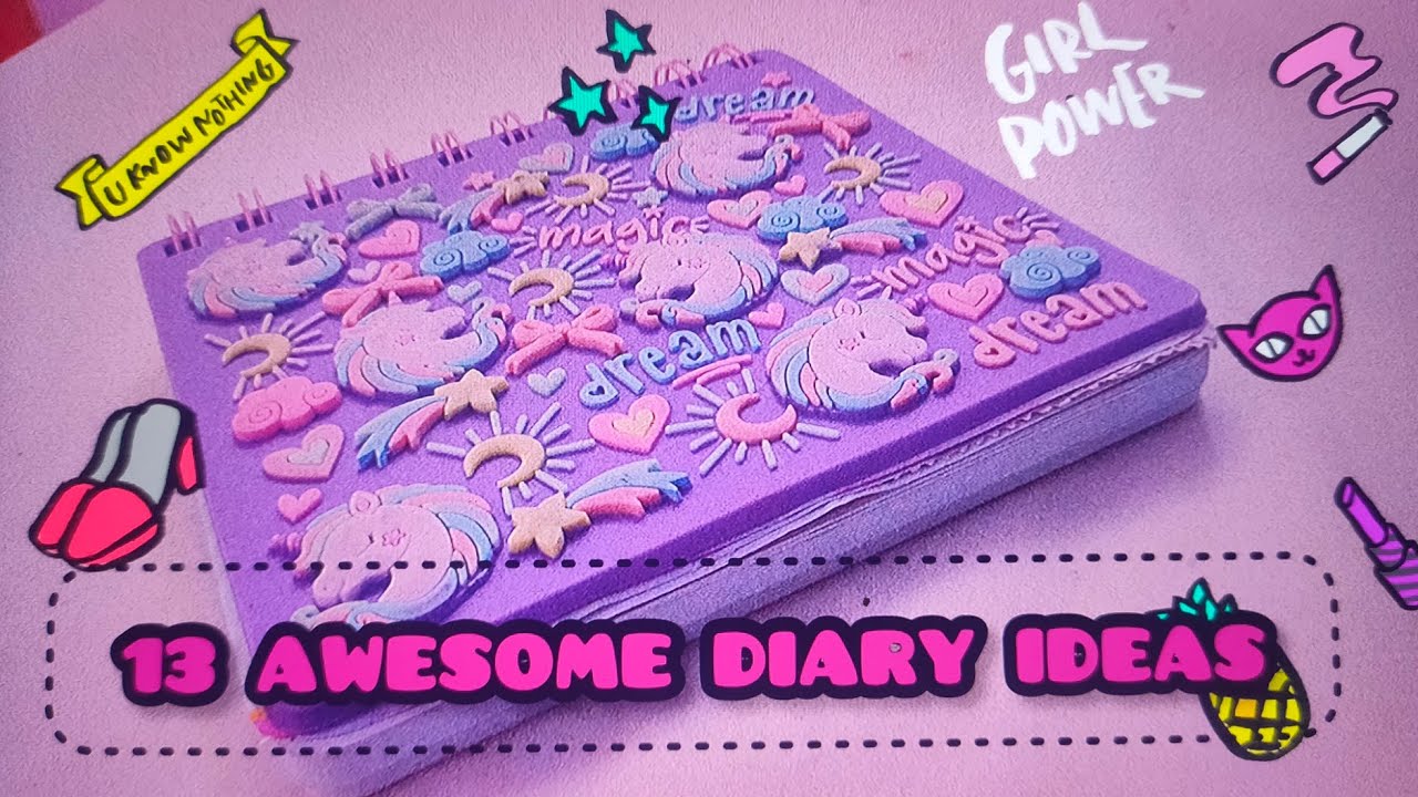 Diary ideas| MAKE MY DIARY WITH ME;) - YouTube