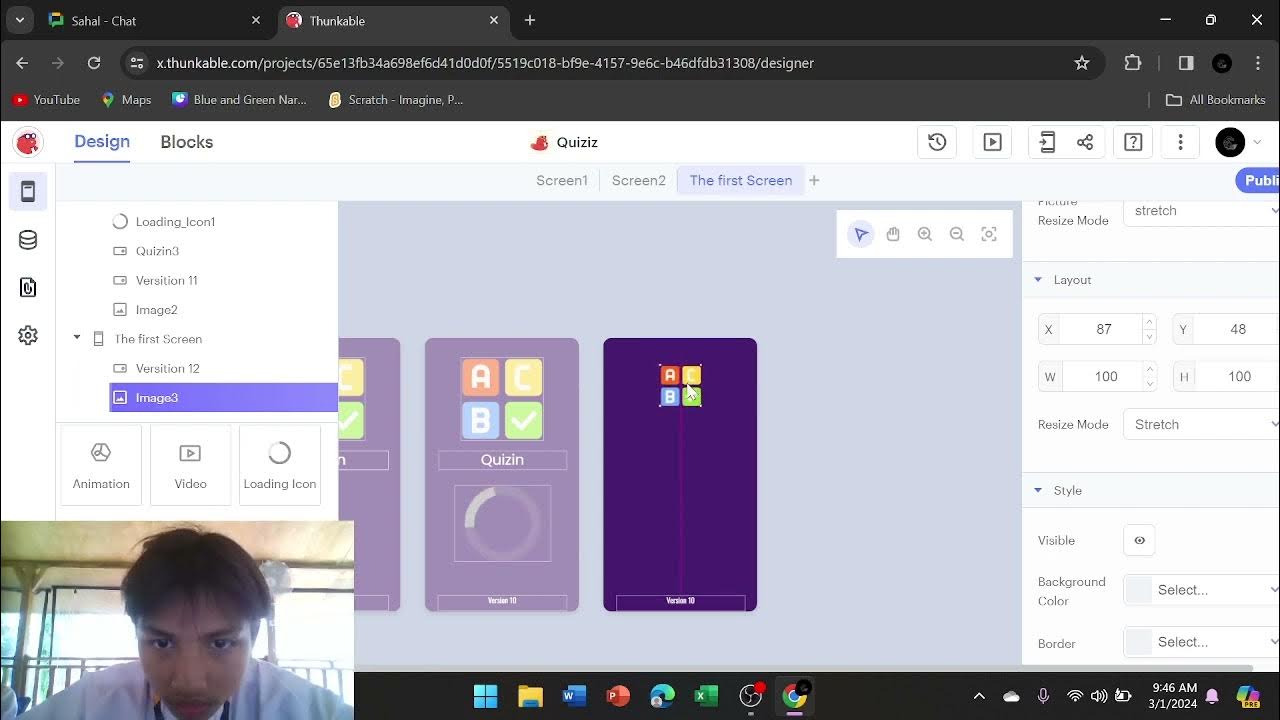 THUNKABLE TUTORIAL:HOW TO MAKE A SIMPLE QUIZIZ APP - YouTube