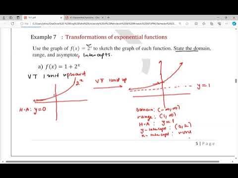 4 1_ Part 2( How to graph exponential functions using transformation) - YouTube