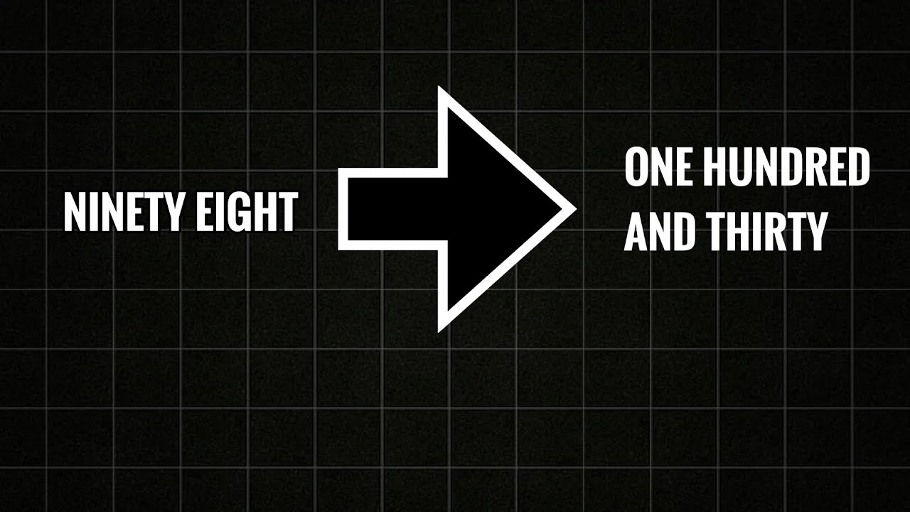 How to Pronounce the Numbers ‘Ninety Eight to One Hundred And Thirty ...