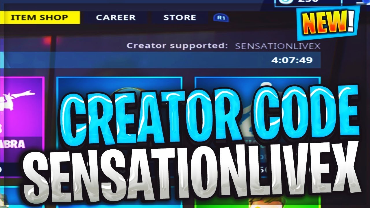 I GOT MY OWN FORTNITE SUPPORT A CREATOR CODE SENSATIONLIVEX - YouTube