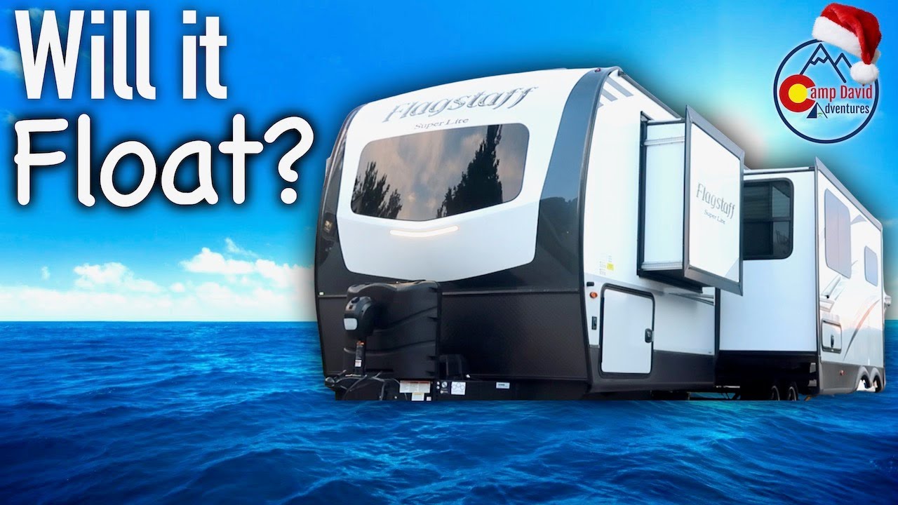 OUR CAMPER ON WATER? WILL OUR RV FLOAT? RV ROAD TRIP! GOING HOME ...