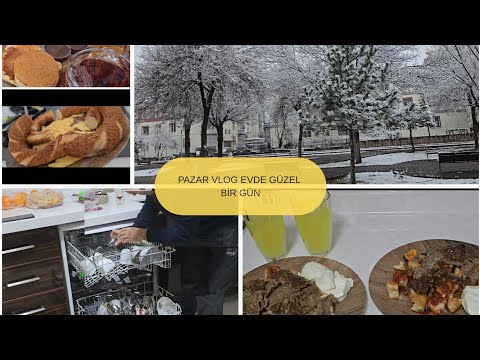 EŞİME ZORLA EV İŞİ YAPTIRDIM🥰AKŞAMA NEFİS BİR  İSKENDER 😘ÇOK GÜZEL KAR YAĞDI