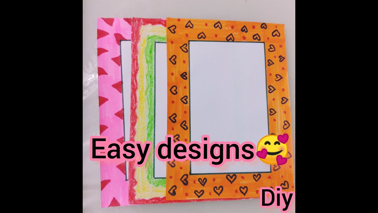 Easy and Beautiful Border design ideas || Help me to reach 1K ...
