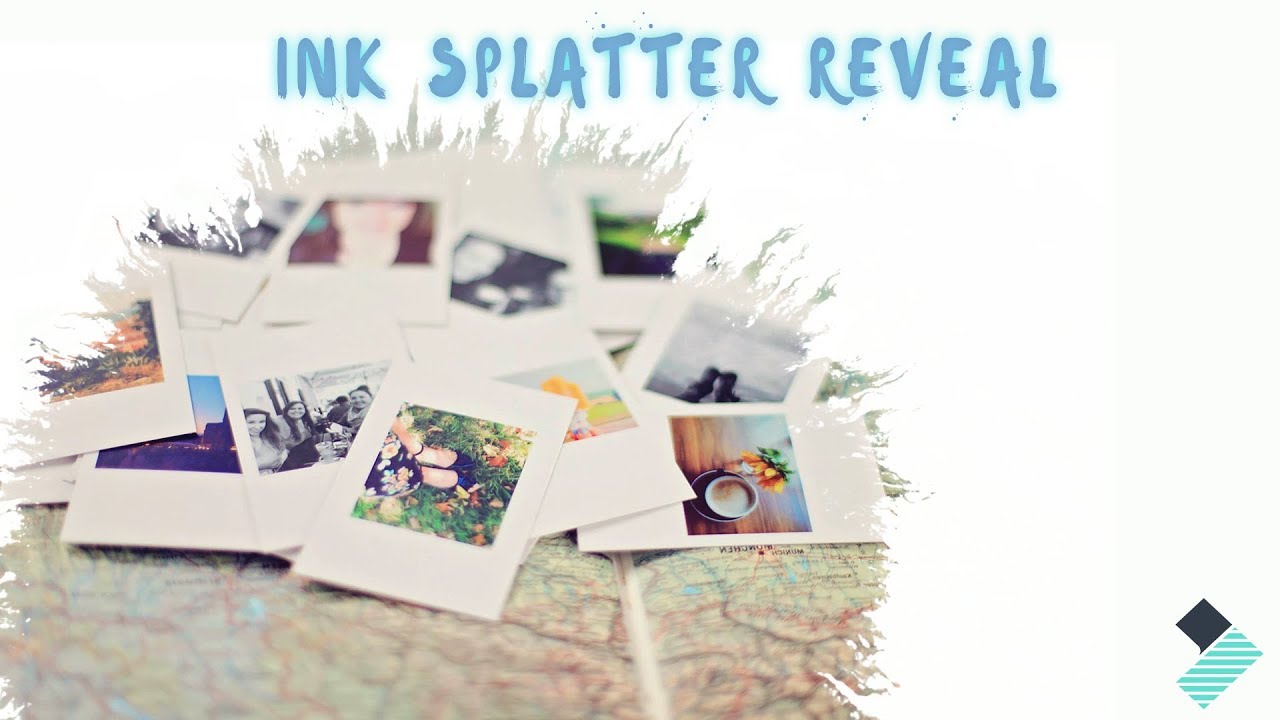 How to create Ink Splatter Reveal - Filmora - YouTube