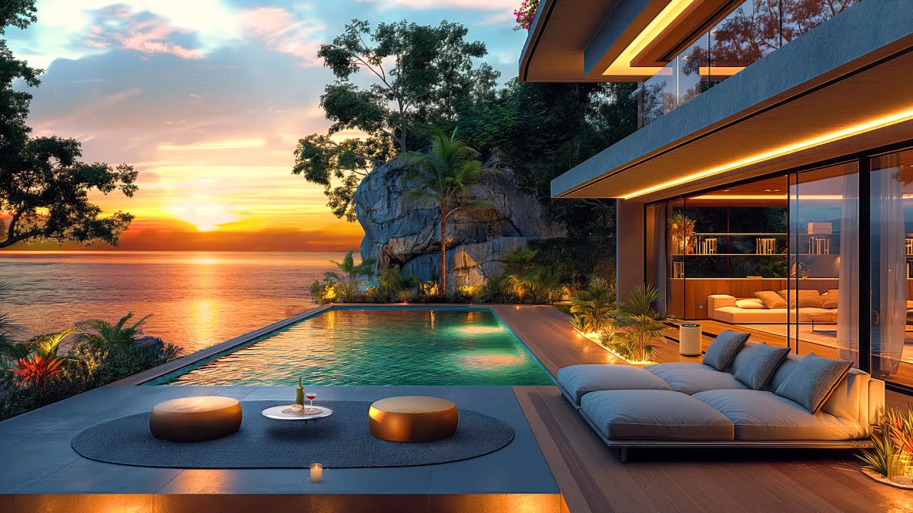 Seaside Smooth Jazz for Relief - Elegant Soft Jazz & Relaxing Ocean ...