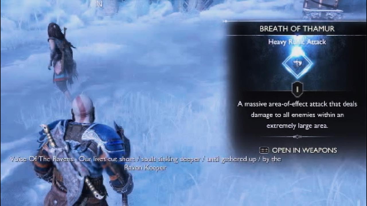 God of War Ragnarok 28 Ravens Reward Breath of Thamur Heavy Runic ...