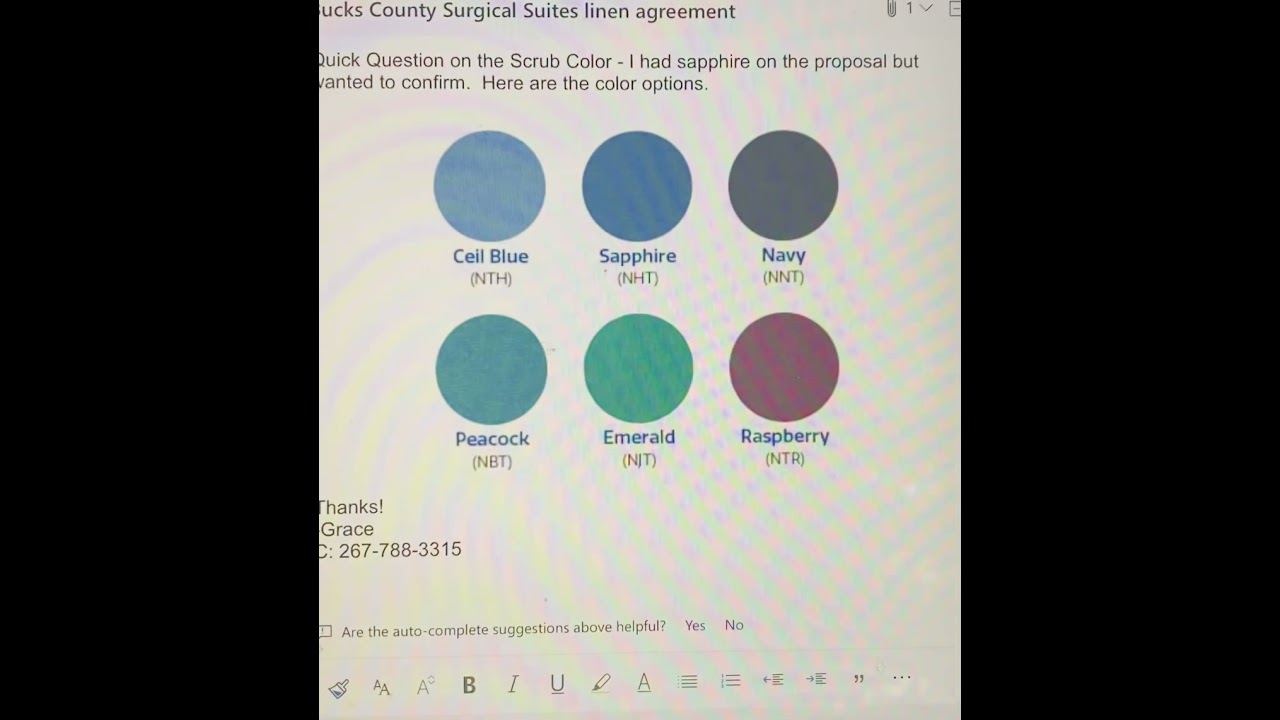 Grace - NY Sales Insert Scrub Color Chart - YouTube