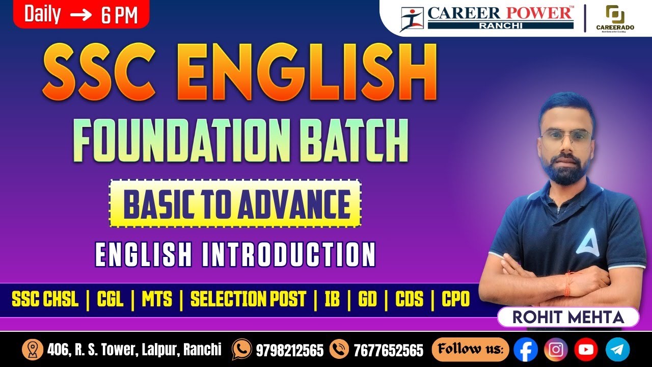 SSC CHSL/CGL/IB/CDS/SELECTION POST| English INTRODUCTION | SSC ...