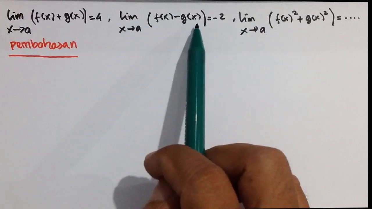 Tutorial menetukan nilai limit aljabar dari dua persamaan limit aljabar ...