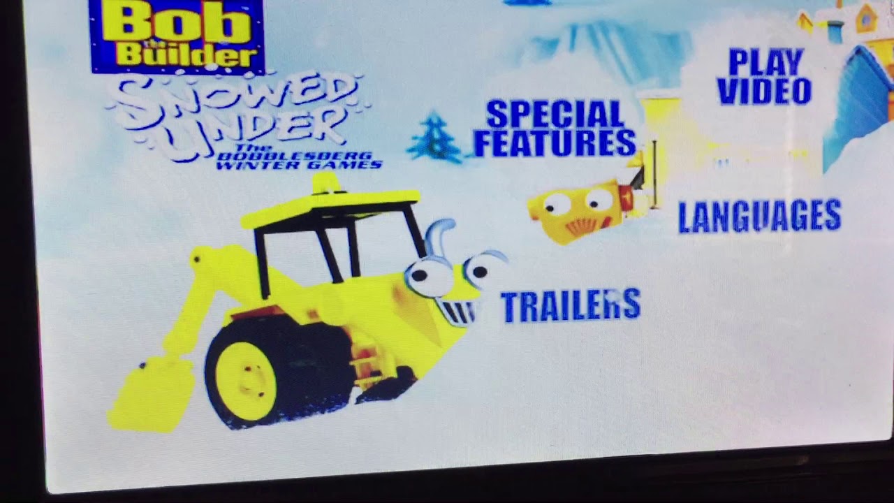 Bob the Builder snowed under DVD menu - YouTube