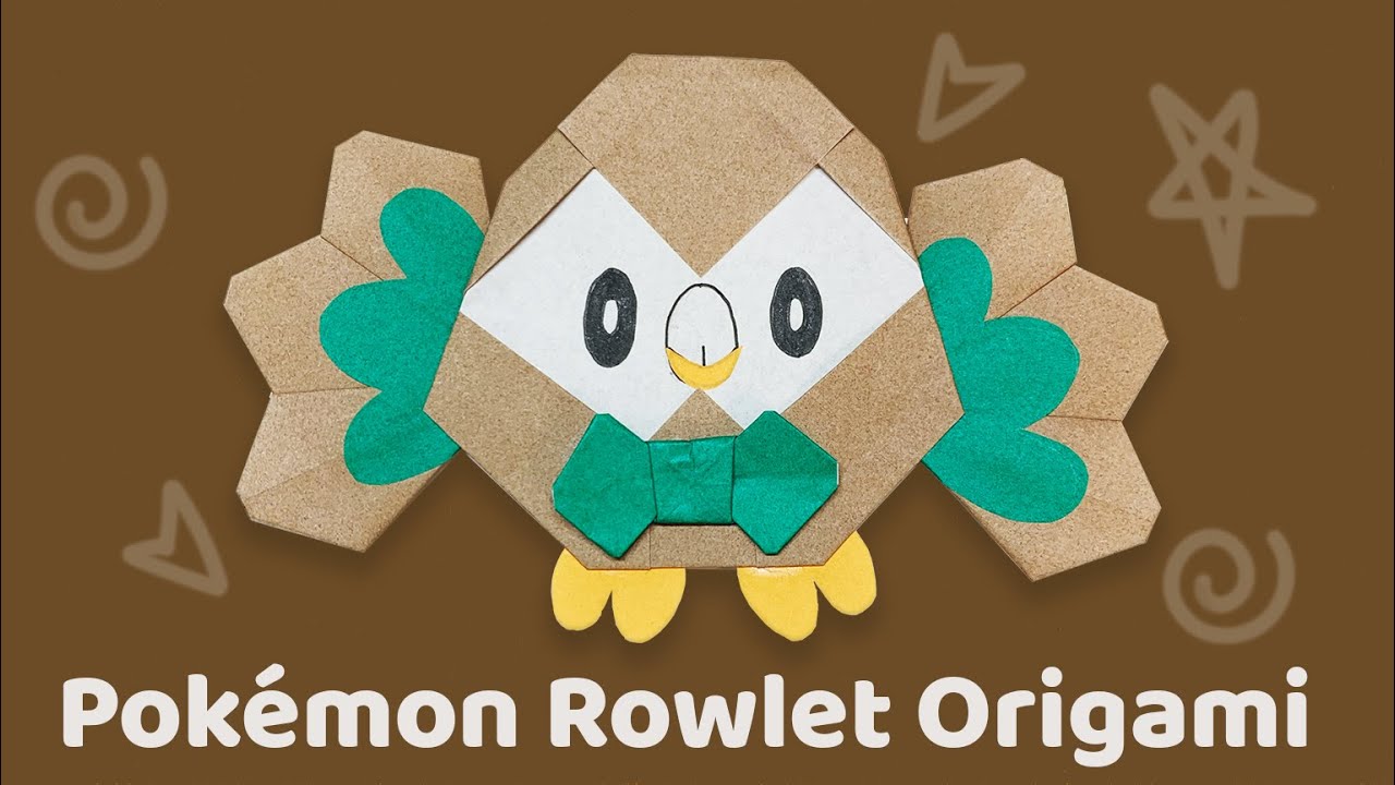 나몰빼미 종이접기 Rowlet pokemon origami - YouTube