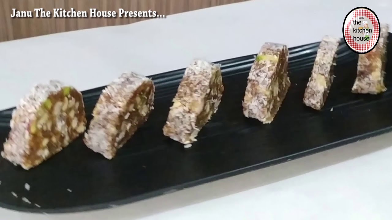 ખજૂર રોલ || khajur roll || खजूर रोल || Gujarati Rasoi Show || Janu's ...