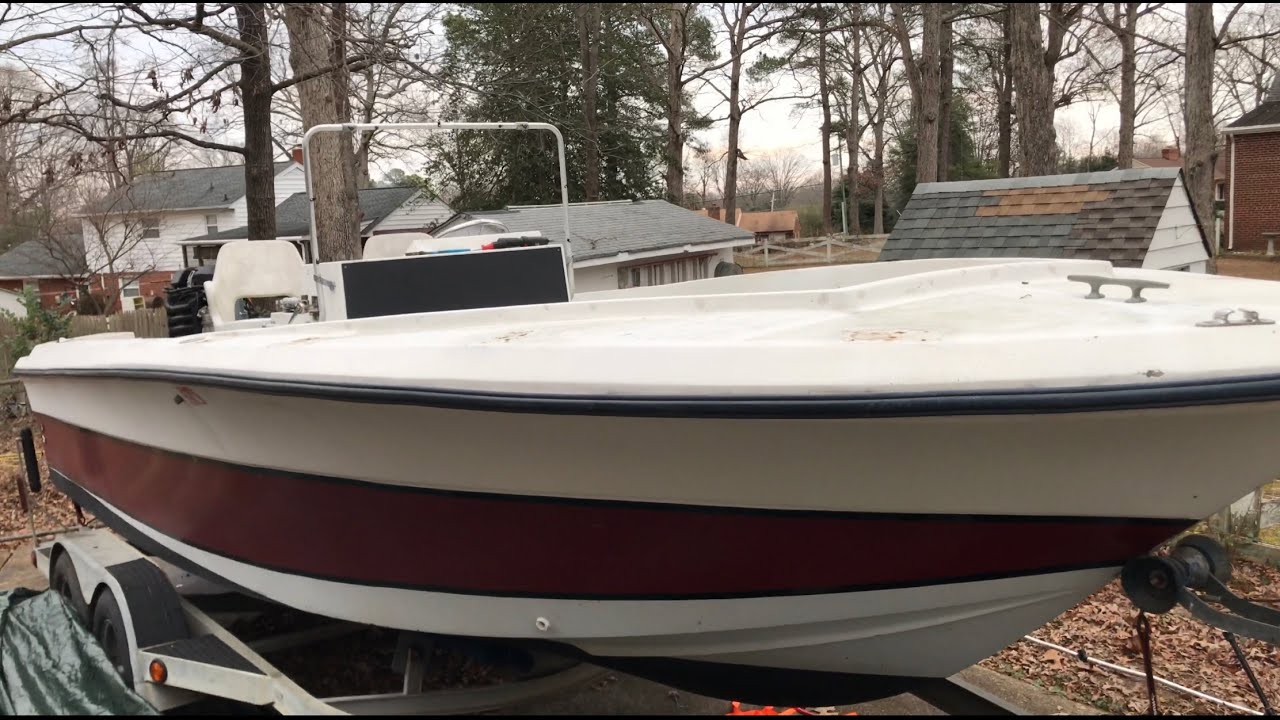 Center Console boat restoration update - Top Rails removed - YouTube