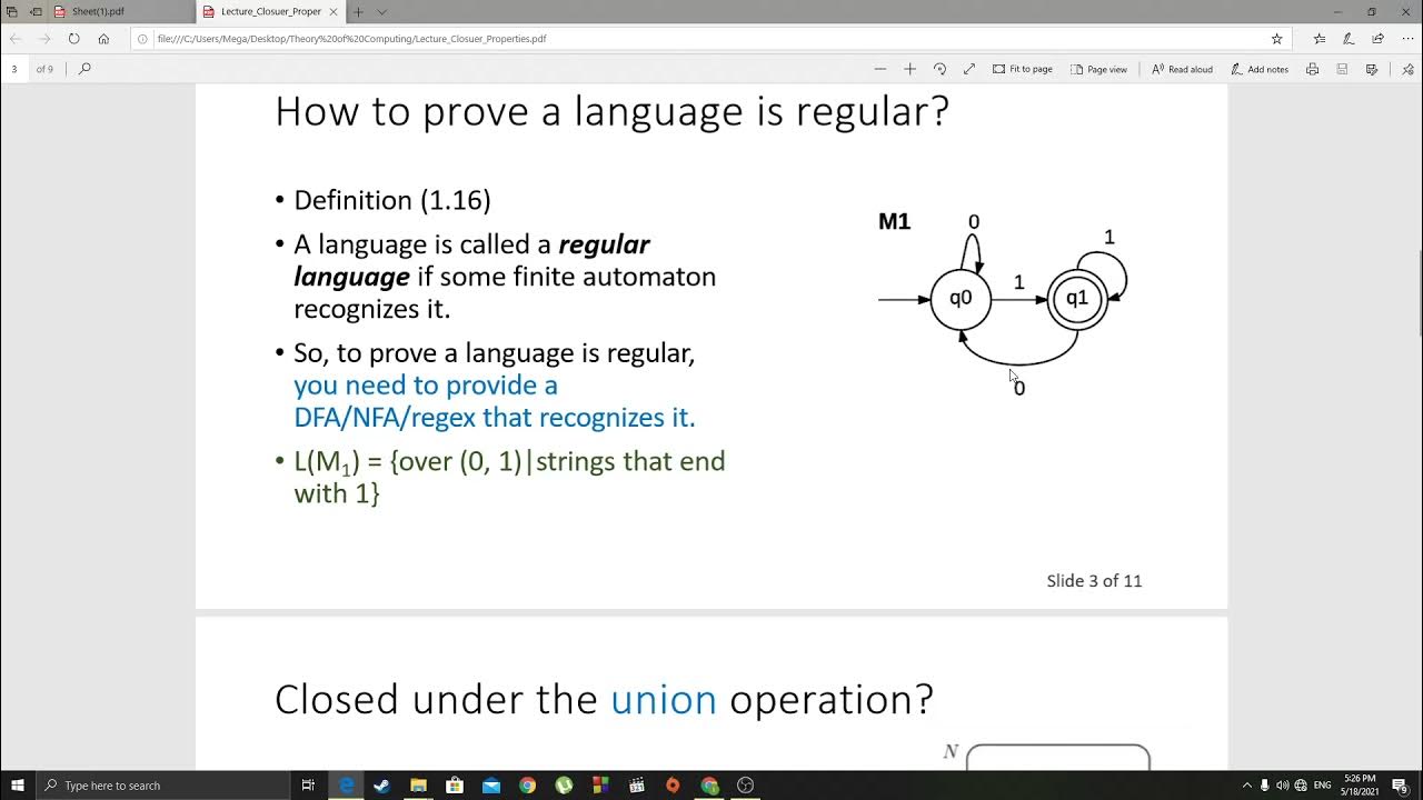 Closure Properties Theory of Computation - YouTube
