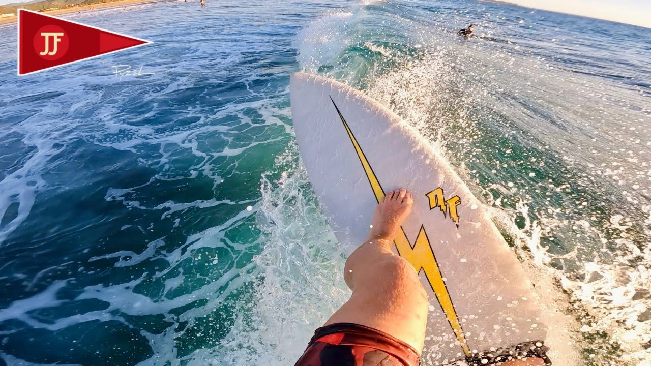 SURFING A SOFT TOP AT A BEACH BREAK! (RAW POV) - YouTube