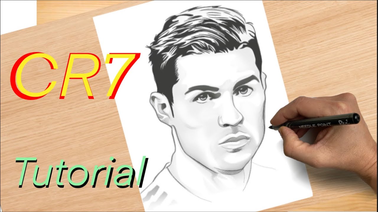Cristiano Ronaldo ZEICHNEN Lernen für Anfänger Drawing for beginners ...