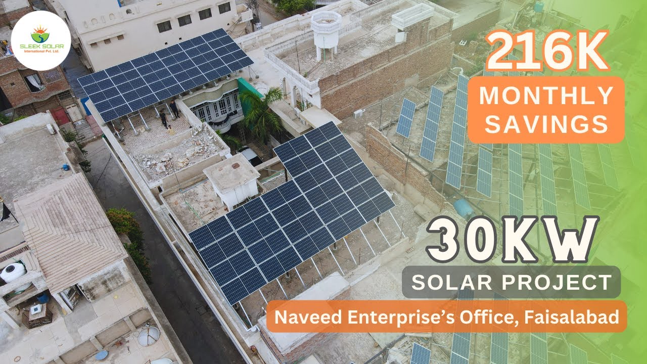 30kw OnGrid Solar Project Installation at Naveed Enterprises Office ...