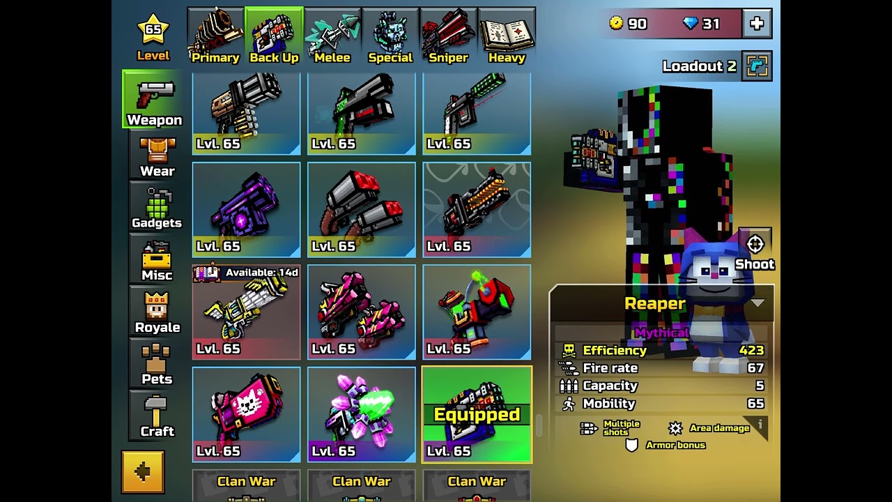 My second clan weapon {Pg3d} - YouTube