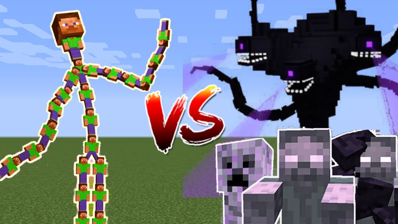 Big Steve vs Wither Storm Mobs in Minecraft - YouTube