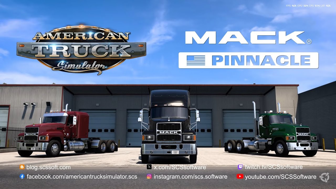 American Truck Simulator SCS Software News Mack® Pinnacle & Mack Anthem ...