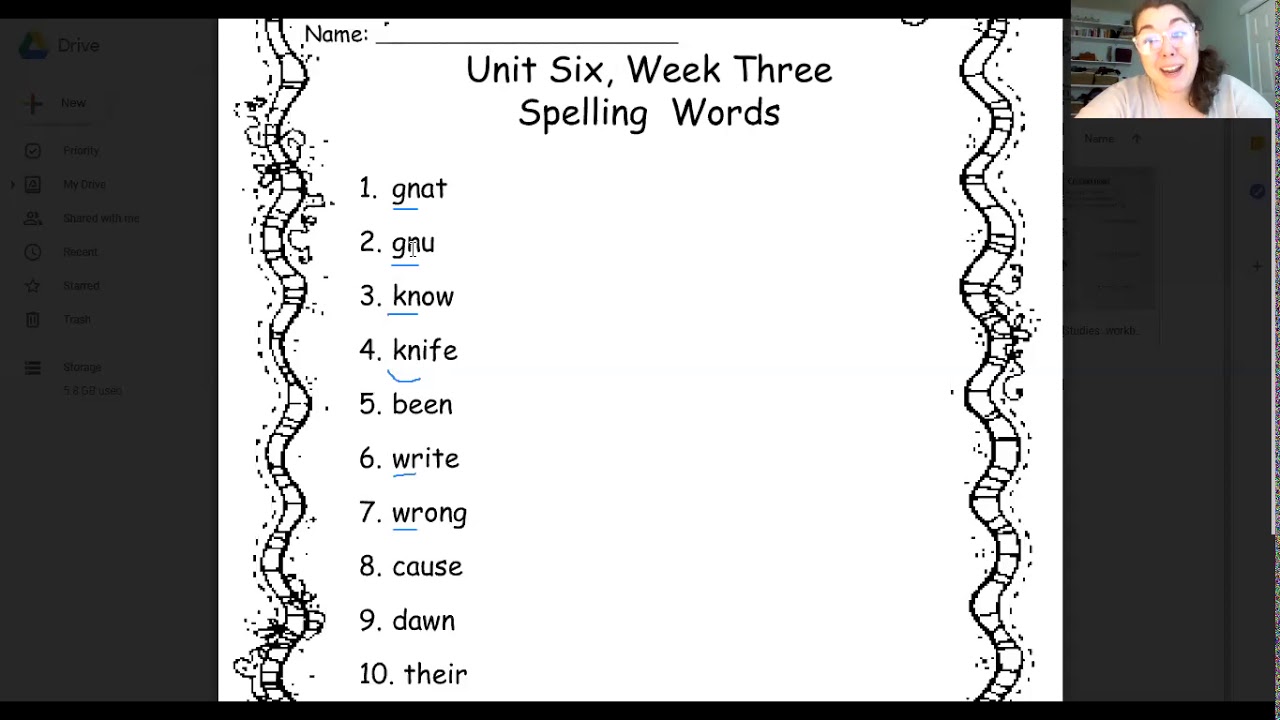 May 4-8 Unit 6 Week 3 Spelling and High Frequency Word List - YouTube