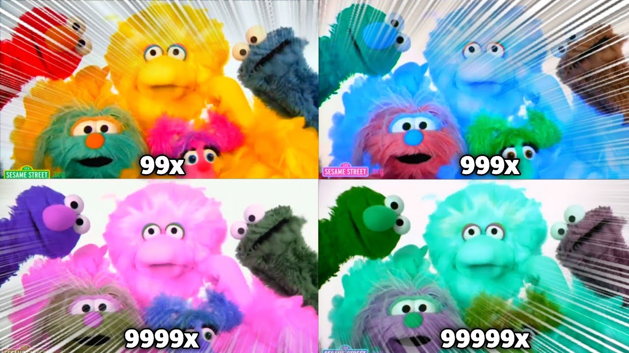 Sesame Street Getting Stronger at 999999x Extreme Speed Klasky Csupo ...