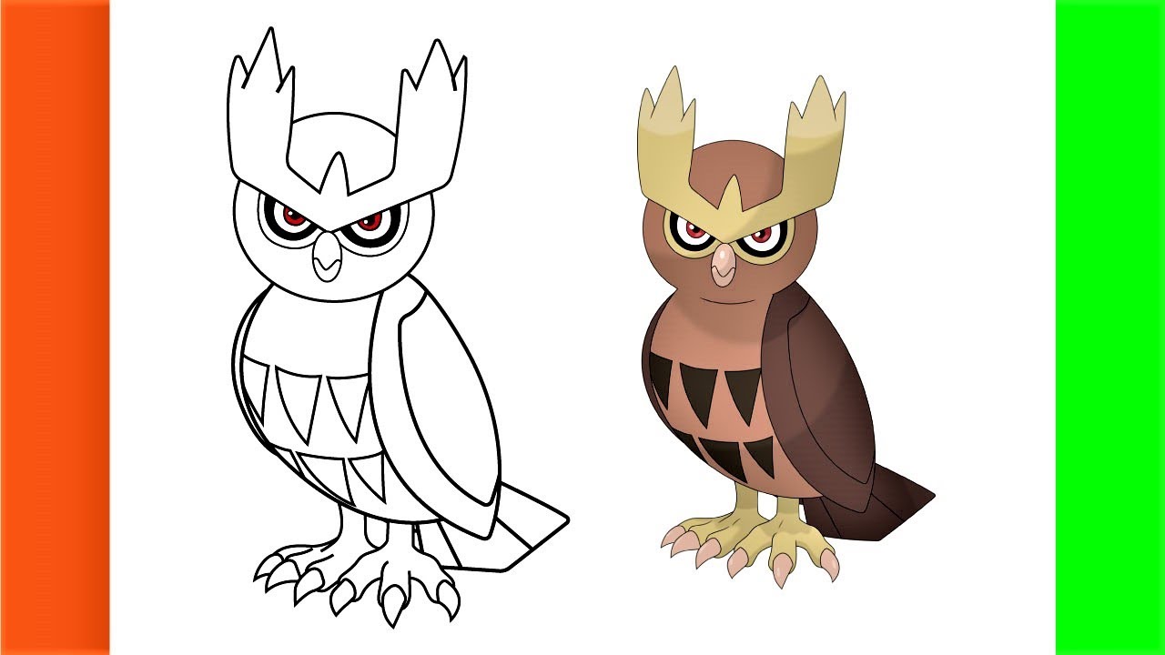 How To Draw Noctowl Drawing From Pokemon | #pokemon #pokemondrawing ...