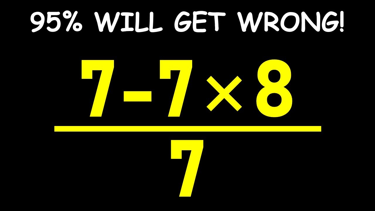 This Simple Math Question Stumps Everyone! - YouTube