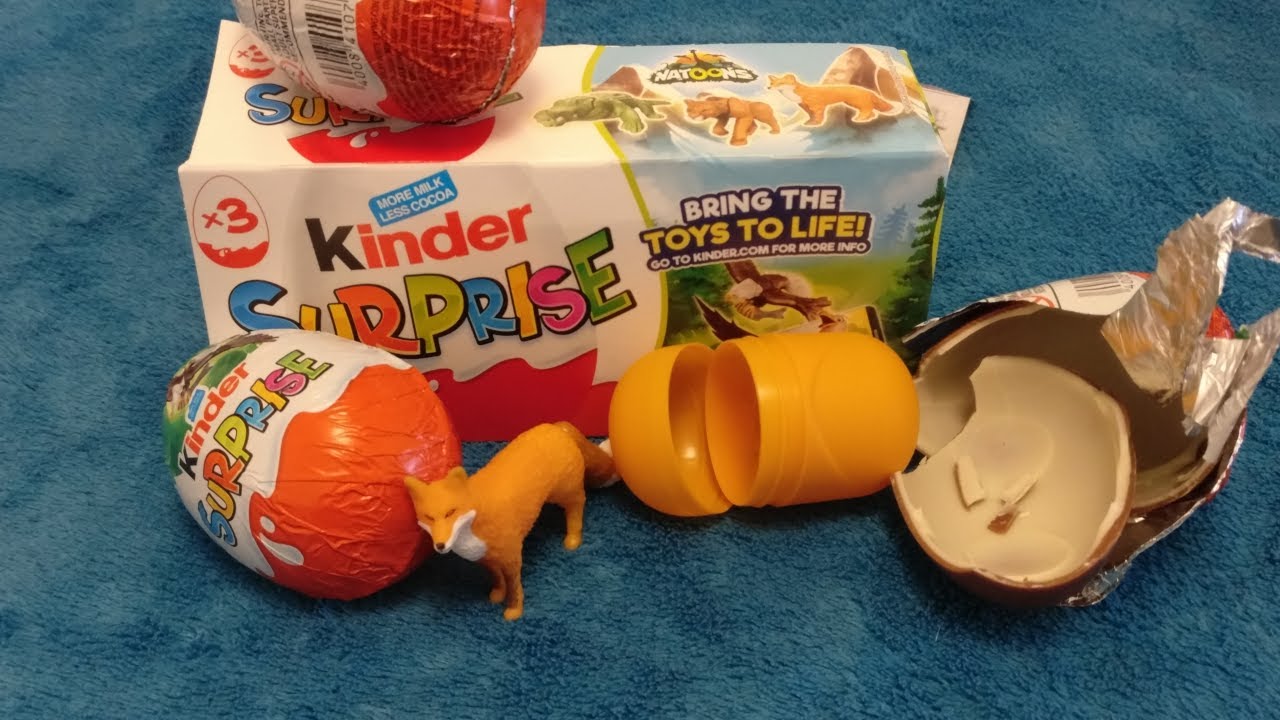 OPENING KINDER SURPRISE EGG Box - 3 [NATOONS ANIMALS] - YouTube