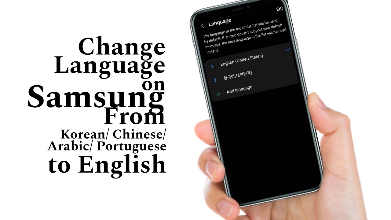How to Change Language on Samsung Phone from Korean, Chinese, Arabic ...