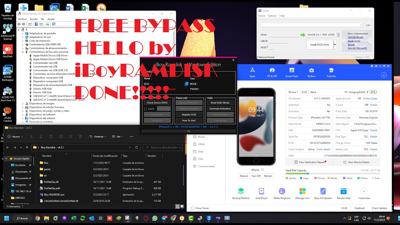 Bypass Hello done Free by iBoy Ramdisk - YouTube