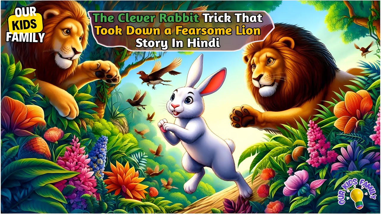 The Clever Rabbit Trick That Took Down a Fearsome Lion | Story In Hindi ...