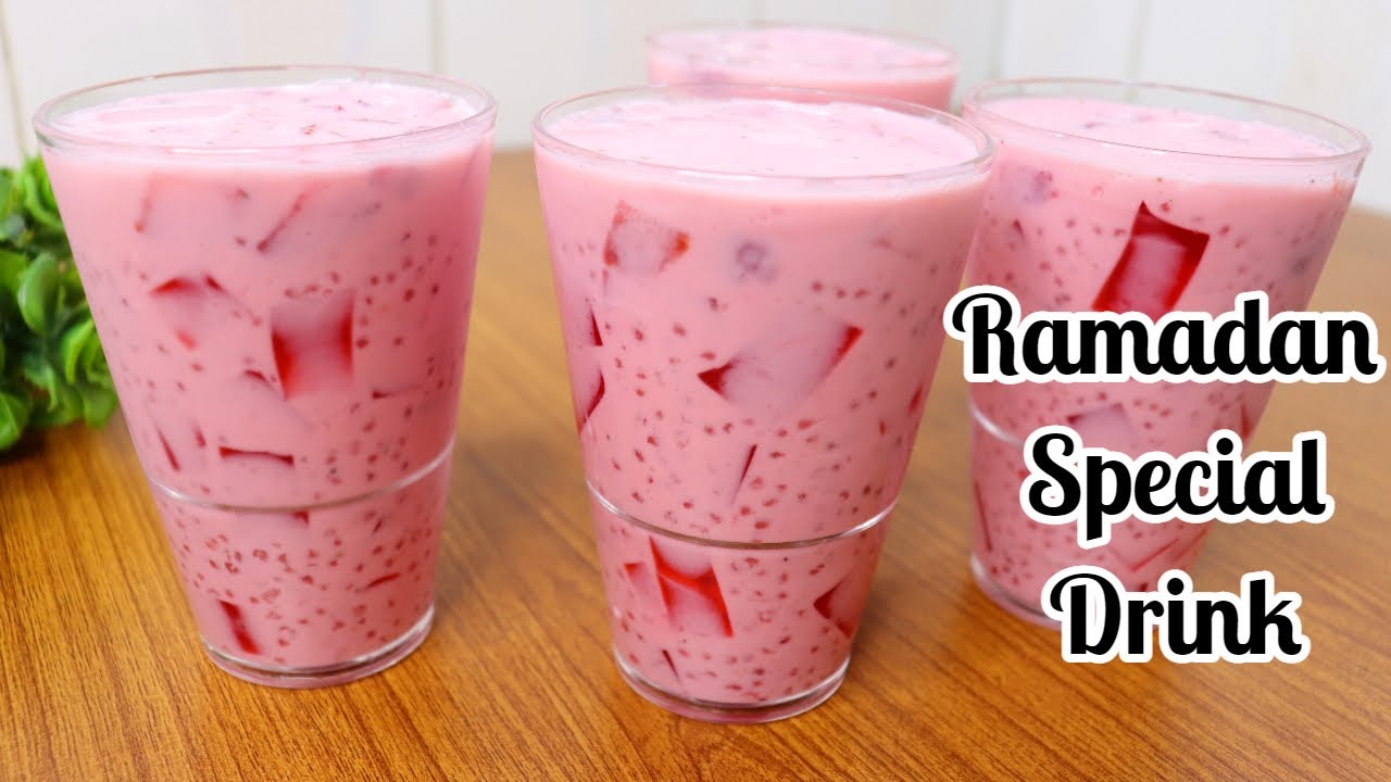 Strawberry Sago Salad Drink Recipe | Tapioca Drink Recipe | Sago ...