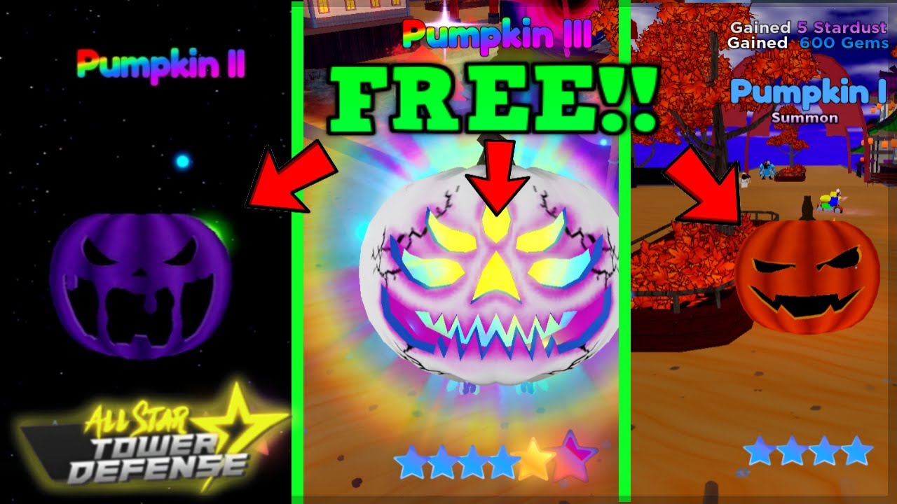 [NEW CODE] HOW TO GET ALL NEW PUMPKINS (I ,II ,III ) FOR FREE & WHATS INSIDE! ALL STAR TOWER ...