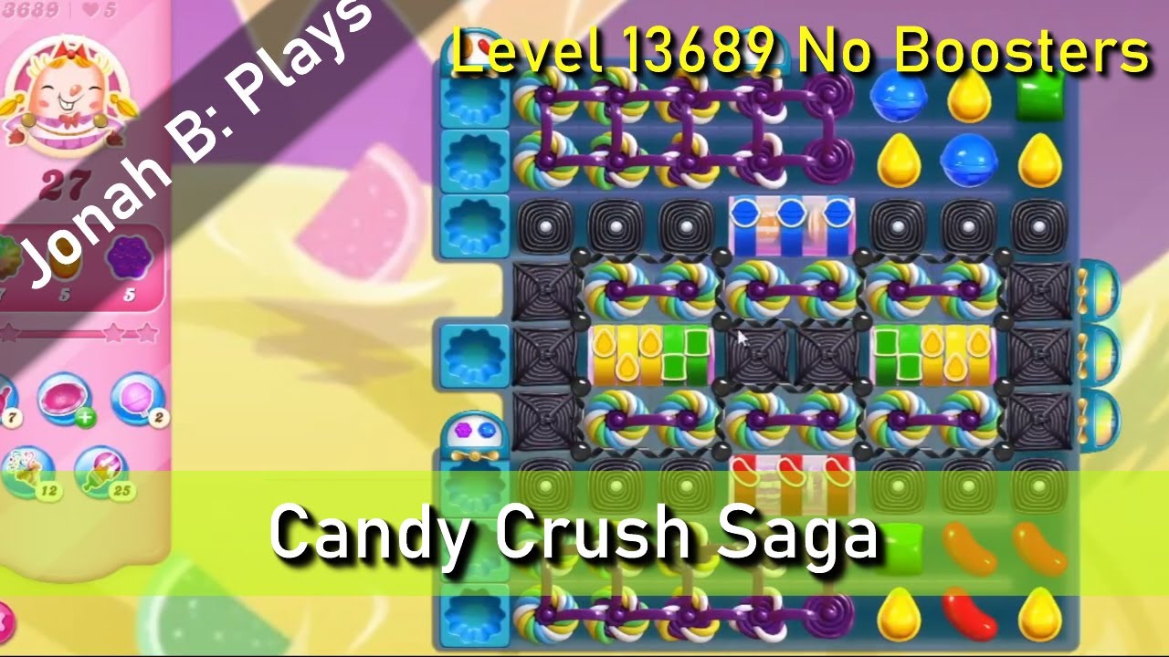 Candy Crush Saga Level 13689 No Boosters - YouTube