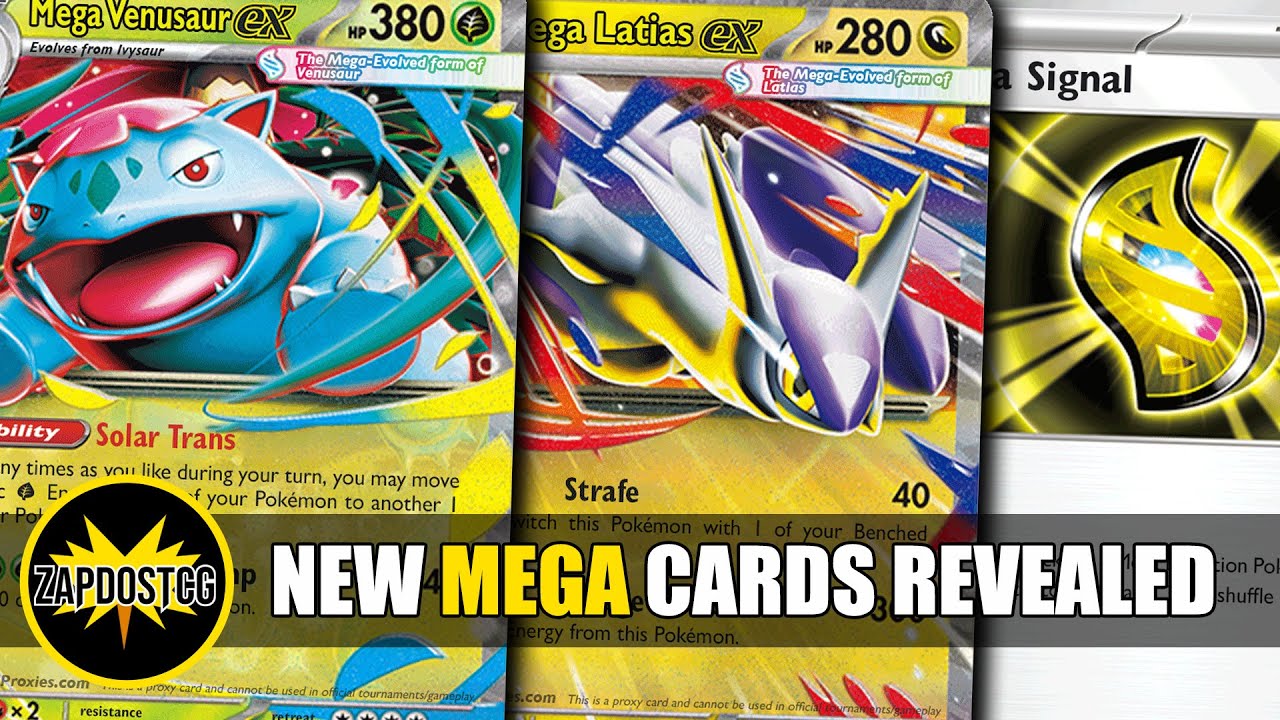Brand New MEGA Pokemon Cards Revealed! (Mega Venusaur ex, Mega Latias ex, ...) - YouTube