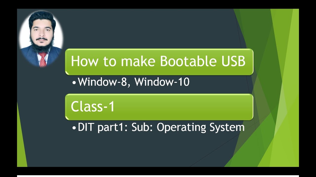 How to Make Bootable USB for Window 8, Window 10 and Window 11 DIT Course Urdu | Hindi - YouTube